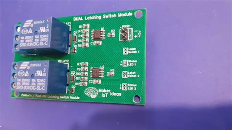 dual 555 latching switch module maker and iot ideas