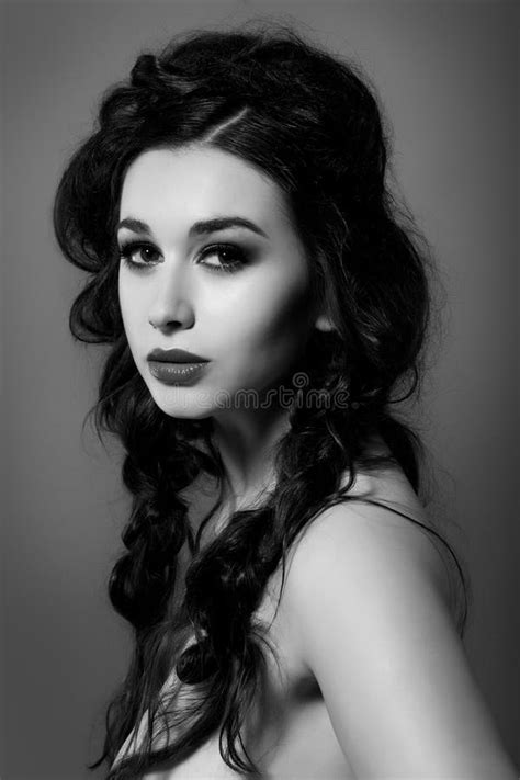 Dark Haired Woman Stock Photo Image Of Naked Elegance