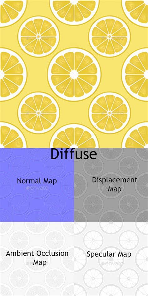 2d Lemon Pattern Tile Texture By Vipspawn 3docean