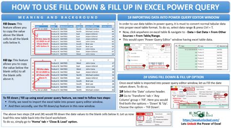 Using Fill Down Or Fill Up In Excel Power Query Excel Unlocked