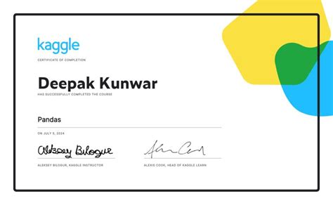 Deepak Kunwar On Linkedin Deepak Kunwar Completed The Pandas Course On Kaggle