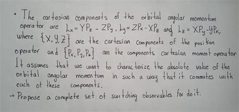 Solved The Cartesian Components Of The Orbital Angular Chegg