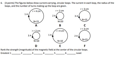 Solved 6 3 Points The Figures Below Show Current Carrying