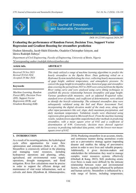pdf evaluating the performance of random forest decision tree support vector regression and
