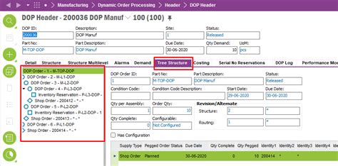 focus on tree structure tab on dop header ifs community
