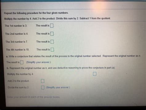 Solved Repeat The Following Procedure For The Four Given Chegg