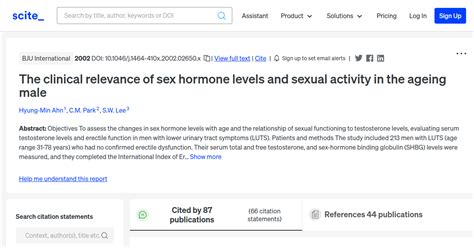 The Clinical Relevance Of Sex Hormone Levels And Sexual Activity In The