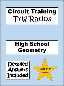 Trig Ratios Circuit Training Geometry With Detailed Answers TPT