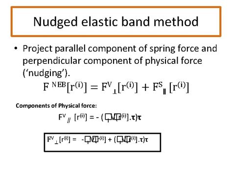 The Nudged Elastic Band Method And Its Implementation