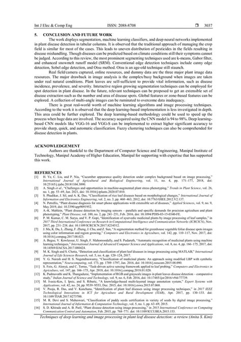 Techniques Of Deep Learning And Image Processing In Plant Leaf Disease Detection A Review Pdf