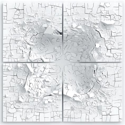 Premium Ai Image Design Of Shattered Shattered Screen Tunnels With Arrays Of Small Brok Frame