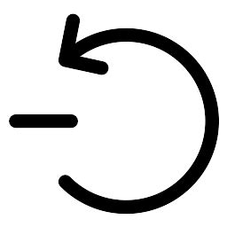 Counterclockwise Circular Rotating Arrow With Minus Sign Svg Png Icon