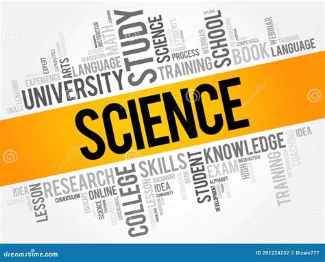 Science Word Cloud Collage Stock Illustration Illustration Of
