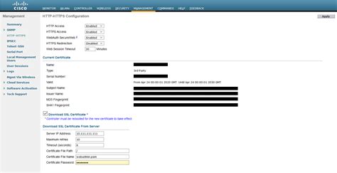 Installation Of Ssl Webadmin Cert On Cisco Wlc Cisco Community