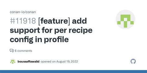 [feature] add support for per recipe config in profile · issue 11918