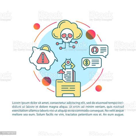 주의 사기 기사 페이지 벡터 템플릿 사기 경고 브로셔 잡지 선형 아이콘소책자 디자인 요소 정보를 훔치는 인터넷 범죄 인쇄 디자인