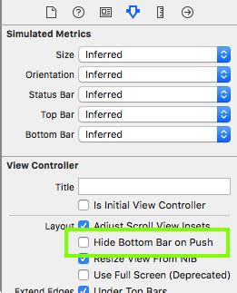 Ios How To Hide Parent Tabbar When Pushing Controller In NavigationController Stack Overflow