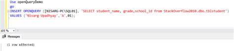understanding the openquery function in sql server