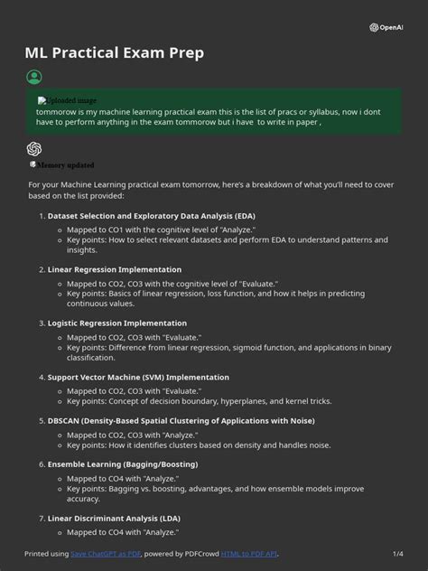 Ml Practical Exam Prep Pdf Principal Component Analysis Support Vector Machine