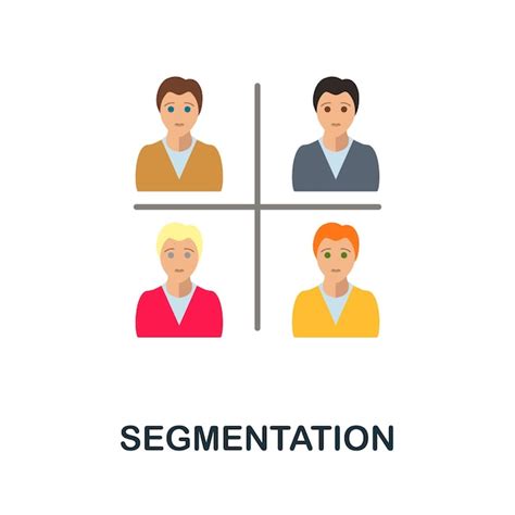 Premium Vector Segmentation Flat Icon Color Simple Element From Customer Loyalty Collection