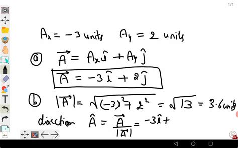 ⏩solved vector 𝐀 has a negative x component 3 00 units in length and