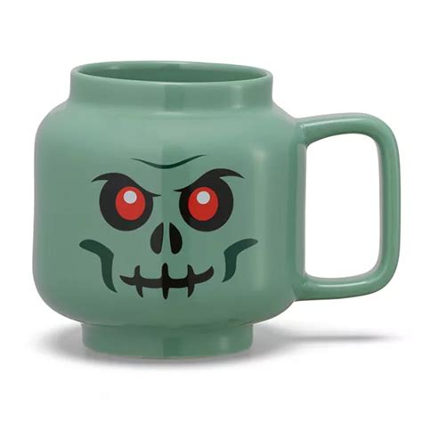 Lego Ceramic Green Skeleton Minifigure Head Mug