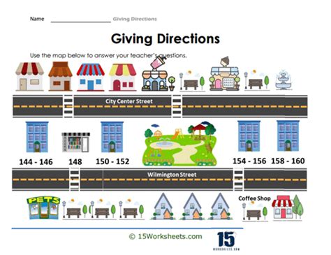 Giving Directions Worksheets Navigation Skills 15
