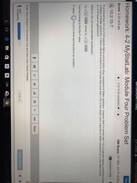 Solved Homework 4 2 MyStatLab Module Four Problem Set Chegg Com