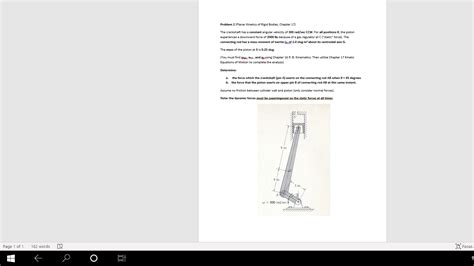 Problem 2 Planar Kinetics Of Rigid Bodies Chapter