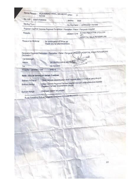 Nama Pesakit Muhammad Ikmal Bin Mohd Pdf