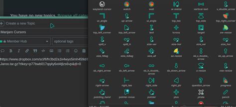 manjaro cursors design art manjaro linux forum