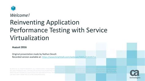 Reinventing Application Performance Testing With Service Virtualization Ppt