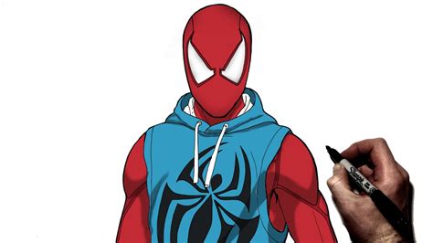 How To Draw Scarlet Spider Suit Step By Step Spiderman YouTube