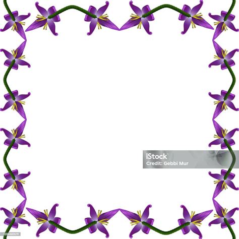 열대 꽃의 귀여운 프레임입니다 피는 바나나 꽃 벡터 텍스트 사진에 대한 장소 격리된 배경입니다 인사말 카드 초대장을 만들기위한 아이디어 플로럴 프린트 0명에 대한 스톡 벡터
