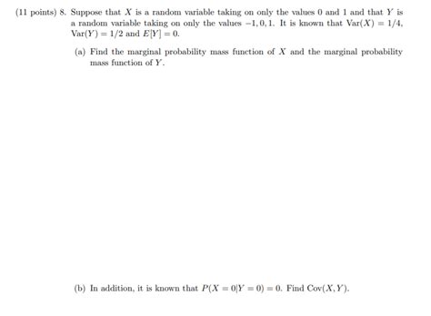 Solved 11 Points 8 Suppose That X Is A Random Variable