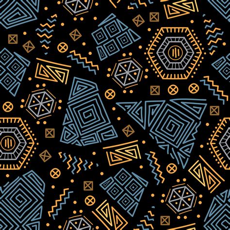Mayan Patchwork Seamless Pattern Bright Multicolor Background 7816454