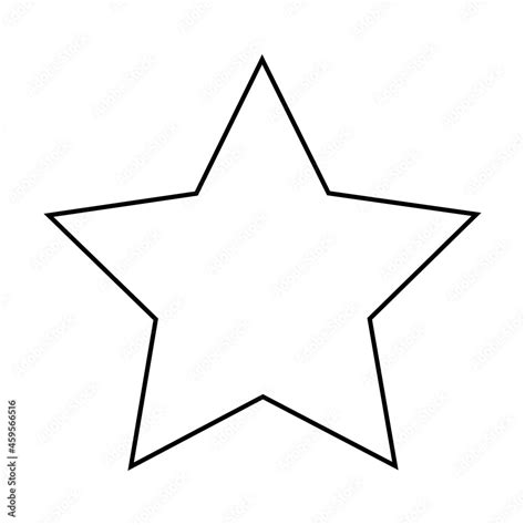 Star Shape Icon Vector Symbol Outline Stroke For Creative Graphic Design Ui Element In A