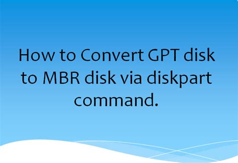 How To Convert A GPT Disk To An MBR Disk ABLE Home Office