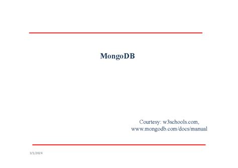 mongodb nosql database mongodb courtesy w3schools mongodb docs manual