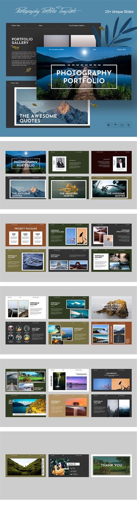 Freepiker Photography Portfolio Powerpoint Presentation Template