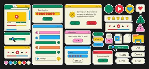 Retro User Interface Vector Art Icons And Graphics For Free Download
