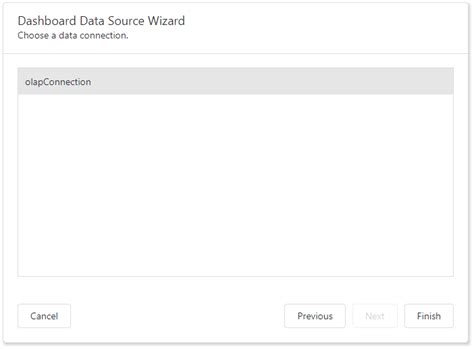 Specify Data Source Settings OLAP Business Intelligence Dashboard DevExpress Documentation