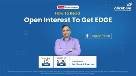 Kavya Shree C R On Linkedin How To Read Open Interest To Get Edge Live Session Alice Blue
