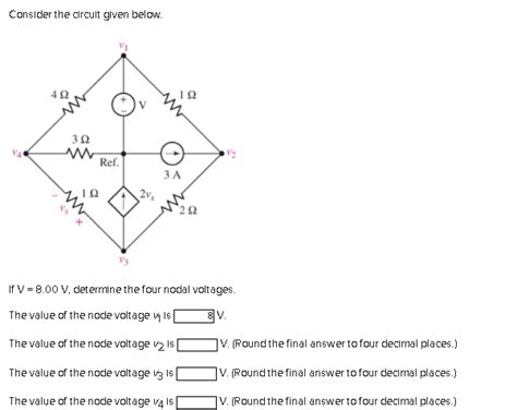 Solved Consider The Circuit Given Belowif V 800 ﻿v