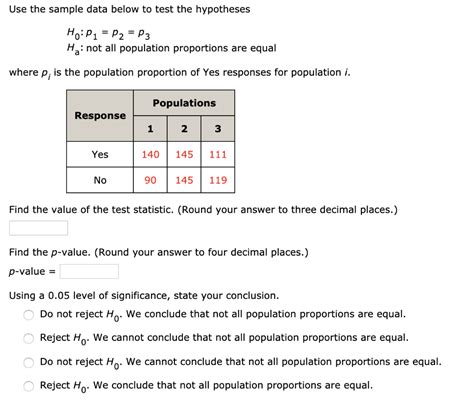 Solved Use The Sample Data Below To Test The Hypotheses Ho