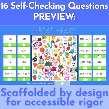 Evaluating Piecewise Functions Digital Activity Game By Algebra Onederland