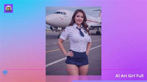 Ai Art Girl Collection Pretty Girl Office Girl Flight Attendant Cute Seductive In Uniform Full