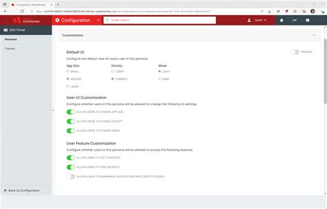 Sso Portal Personalization