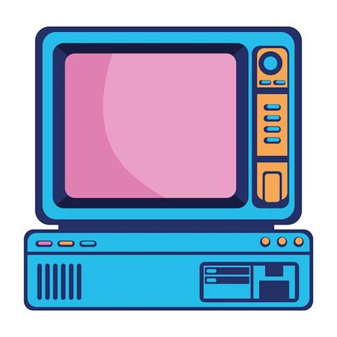 Free Vector Retro Computer Desktop Device Icon
