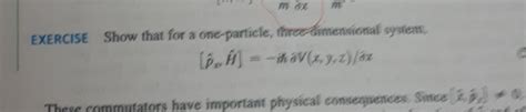 exercise show that for a one particle three